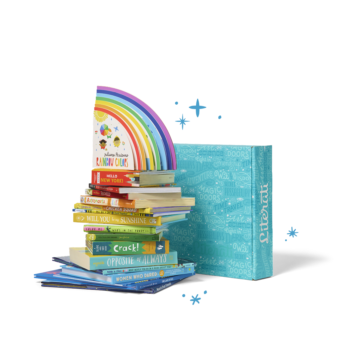 decorative image of literati box and books